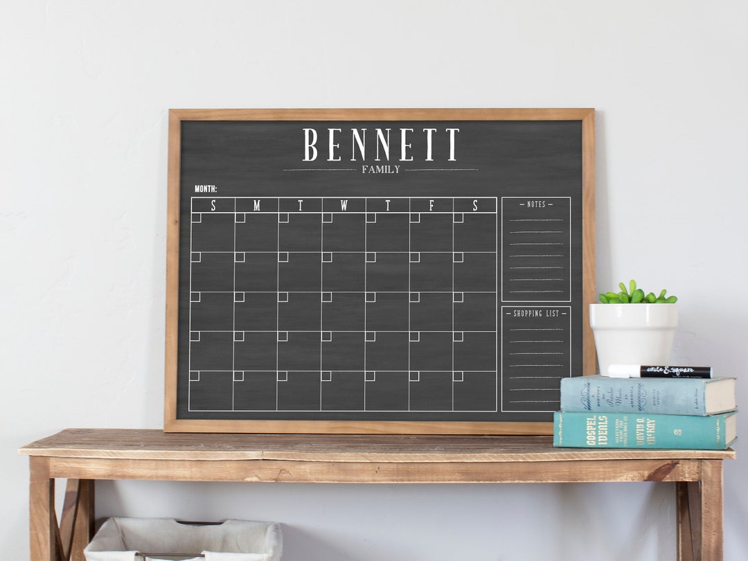 Family Calendar, Custom Calendar, Rustic Calendar , School Calendar - Etsy