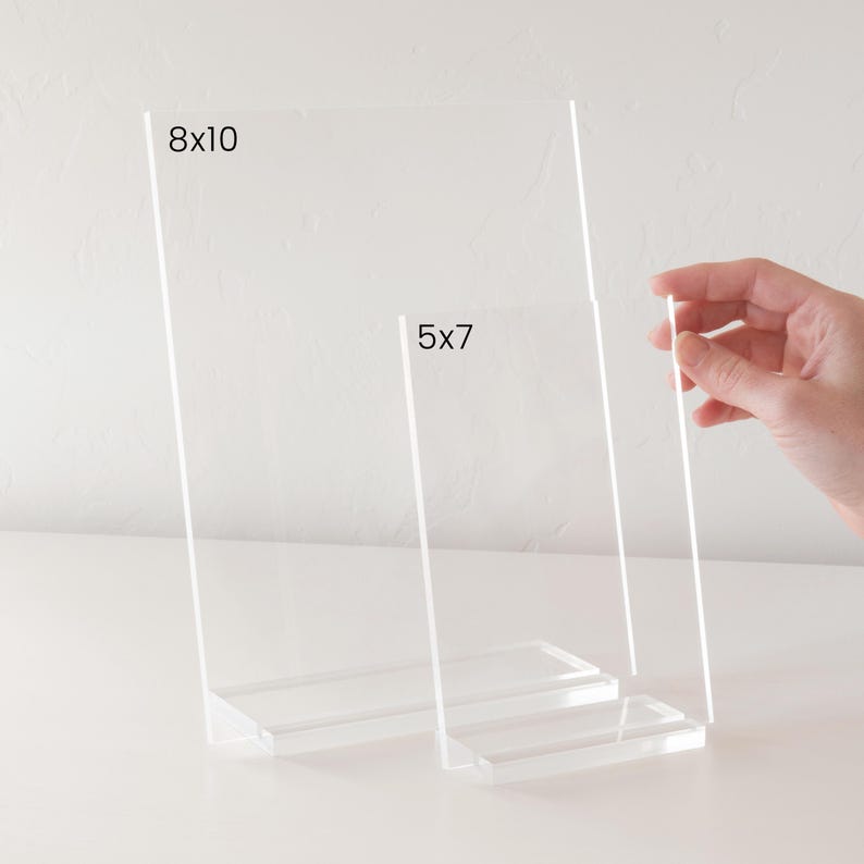 Acrylic Arch Checklist With Monogram, Transparent Notes Stand on Walnut ...