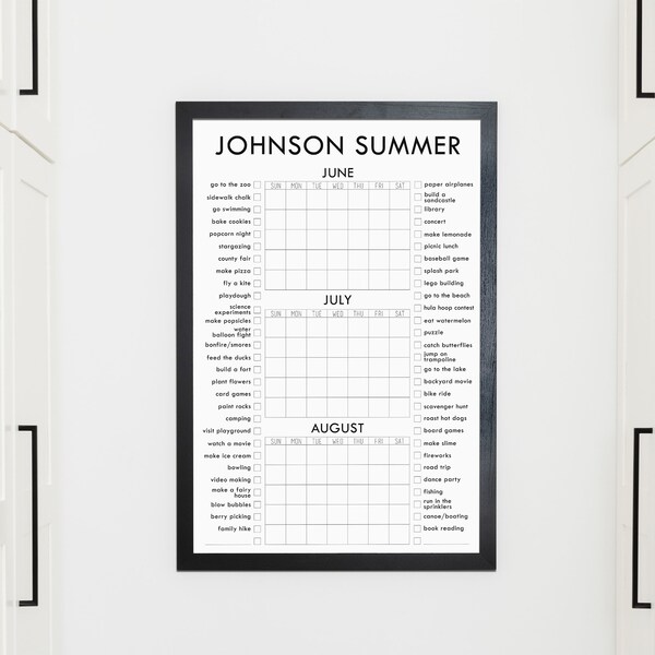 Summer Calendar - Etsy