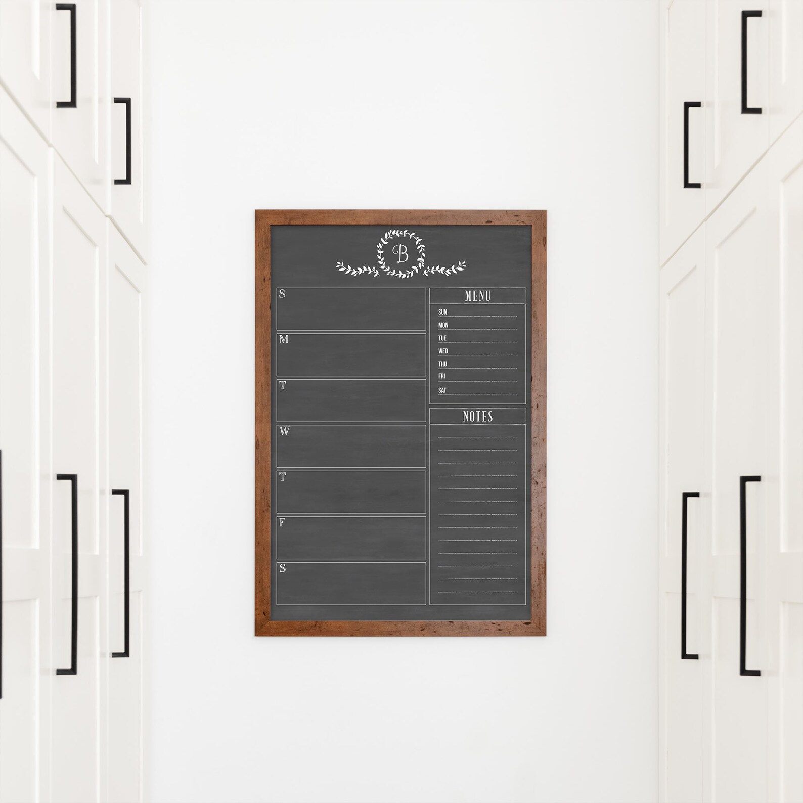 Large Weekly Chalkboard Dry Erase Monogram Planner | Etsy