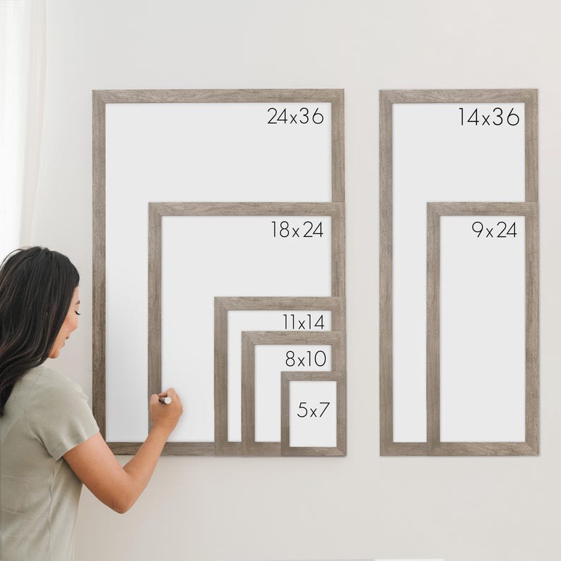 Blank Dry-Erase Chalkboard, 2026 Vision Board, Vertical Framed ...