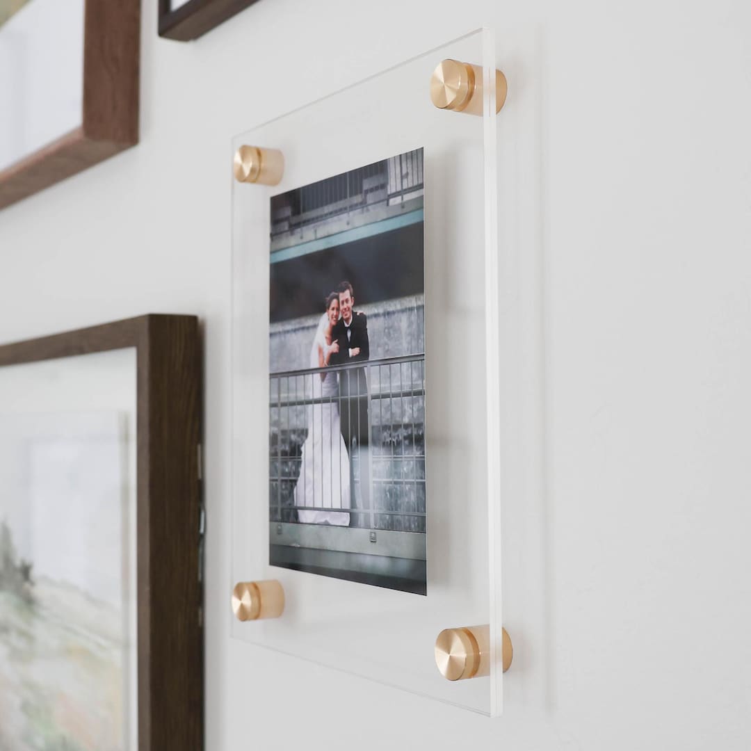 Clear Acrylic Picture Frame for Wall With Optional Photo Print, Custom ...