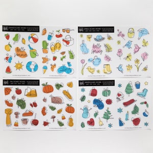 4 Seasons Dry Erase Board Reusable Sticker | Acrylic or Framed Calendar ...