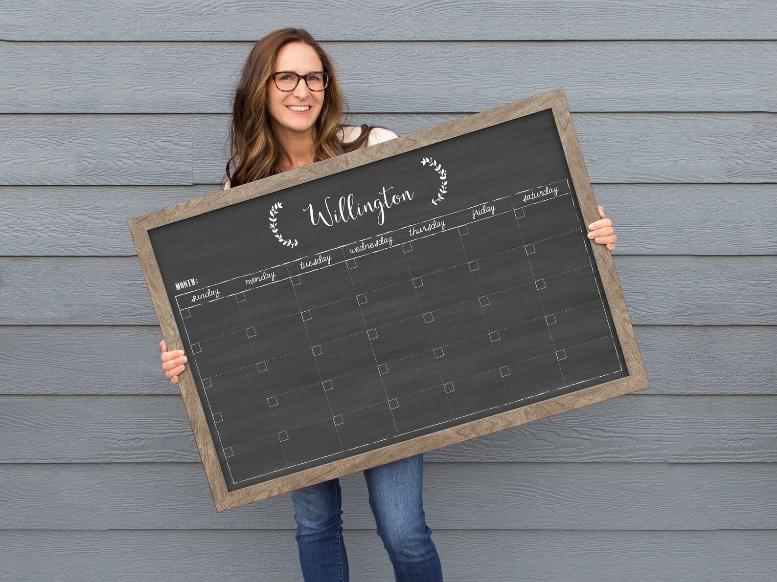 Farmhouse Calendar 36x24 Custom Calendar Dry Erase Calendar - Etsy
