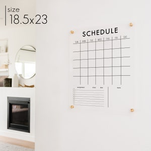 School Wall Calendar | Homeschool Calendar | Acrylic Dry-erase Calendar ...