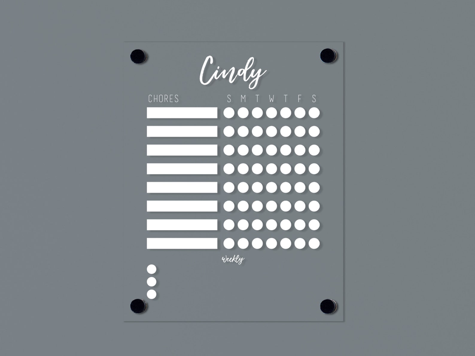 Personalized Chore Chart for Kids Clear Acrylic Chore Chart | Etsy