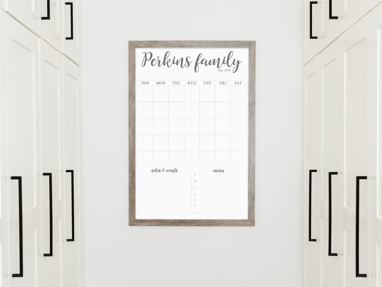 Whiteboard Wall Calendar Personalized for Your Family Dry Erase ...