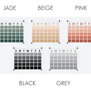 Clear Acrylic Dry Erase Gradient Monthly Calendar With Custom Colors ...