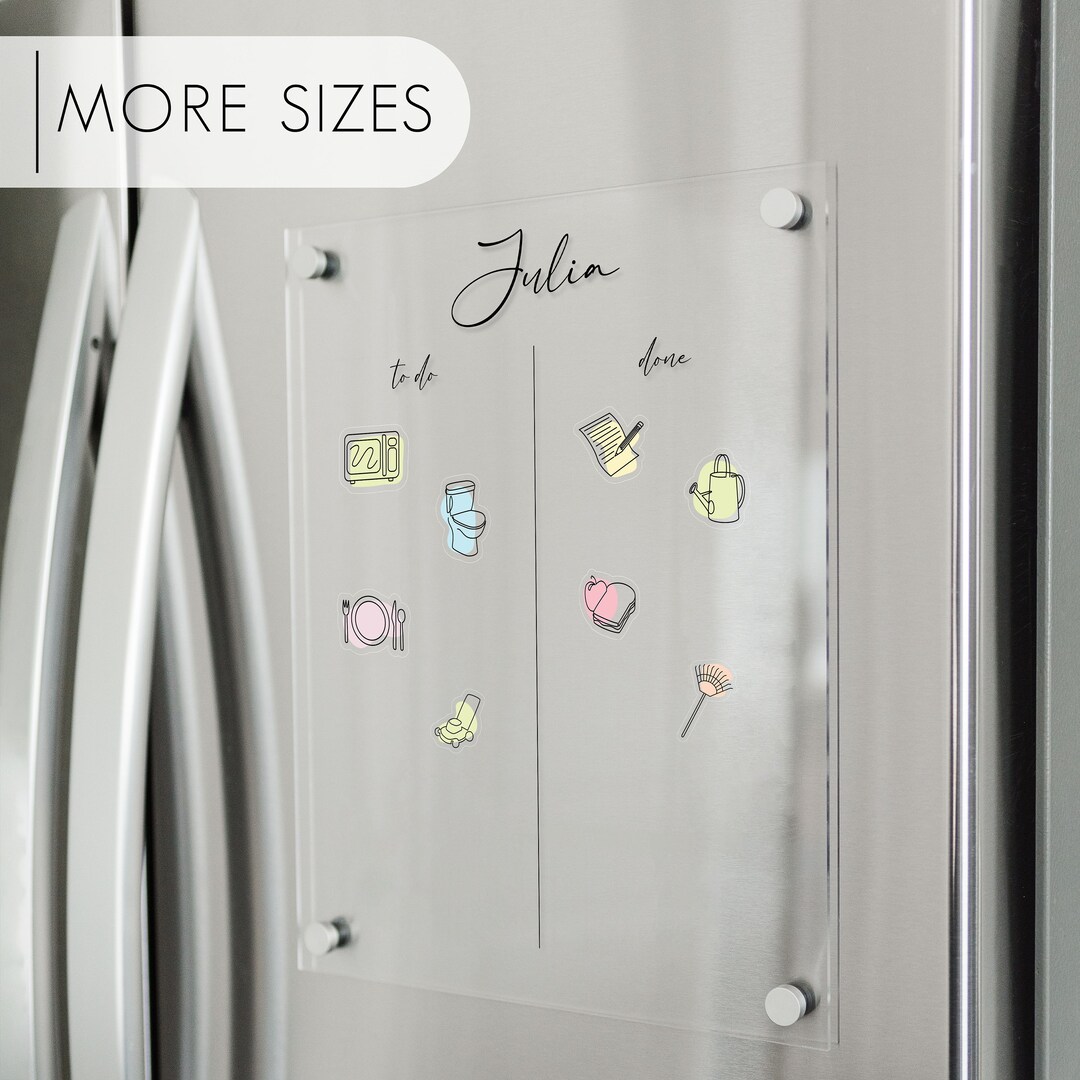 Visual Schedule for Kids on Clear Acrylic Magnetic for Fridge - Etsy