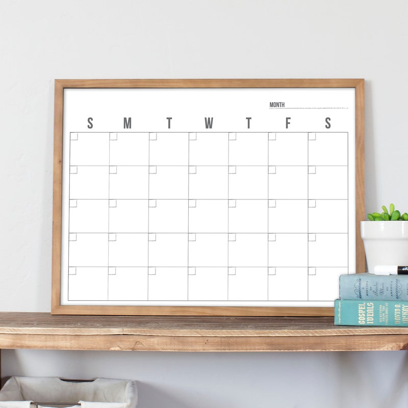 White Board Calendar - Etsy