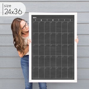 Tall Calendar, Minimalist Calendar , 18x24 or 24x36 Calendar, Dry-erase ...