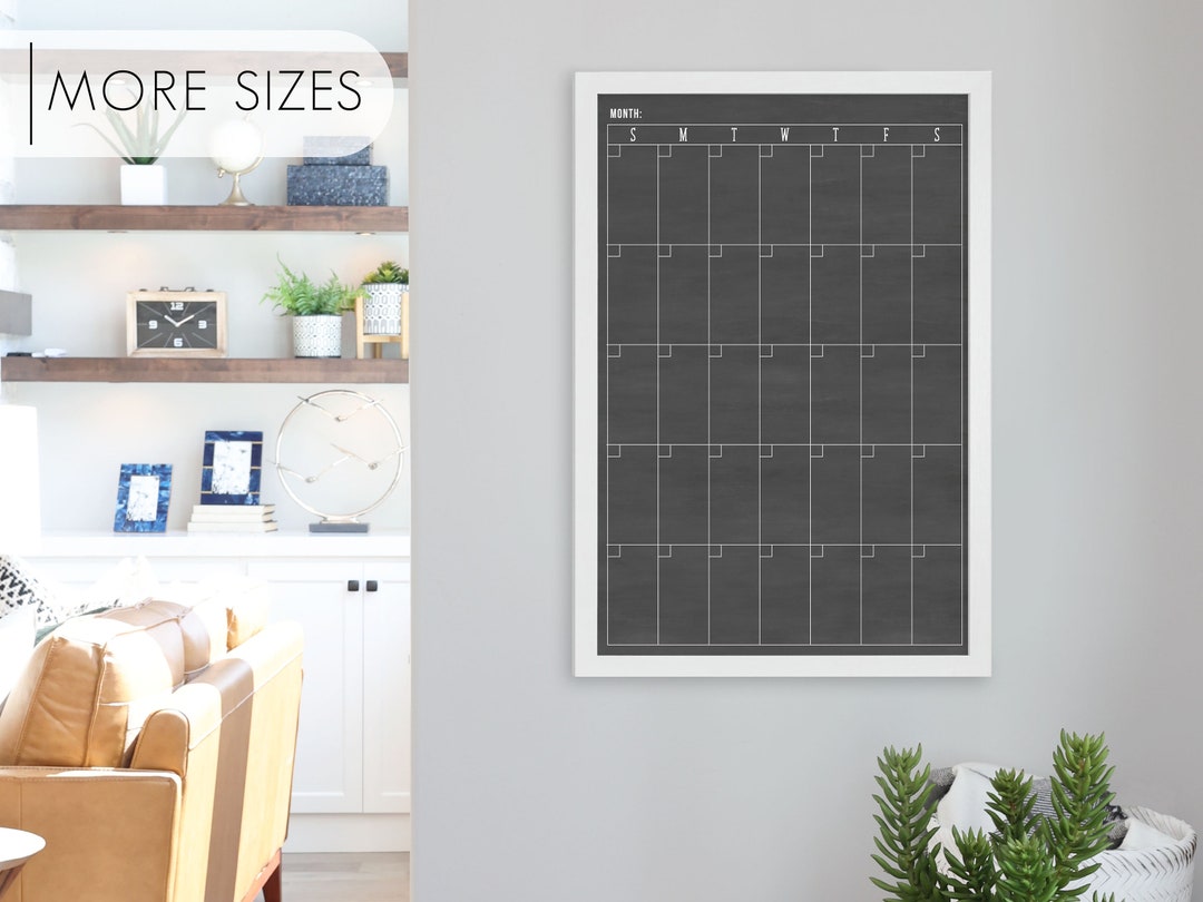 Tall Calendar Minimalist Calendar 18x24 or 24x36 Calendar - Etsy