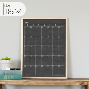 Tall Calendar, Minimalist Calendar , 18x24 or 24x36 Calendar, Dry-erase ...