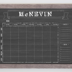 Weekly Family Board 18x24 Weekly Planner Weekly Board 18104 - Etsy