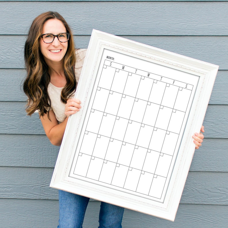 Tall Whiteboard Calendar Minimalist Calendar 18x24 - Etsy