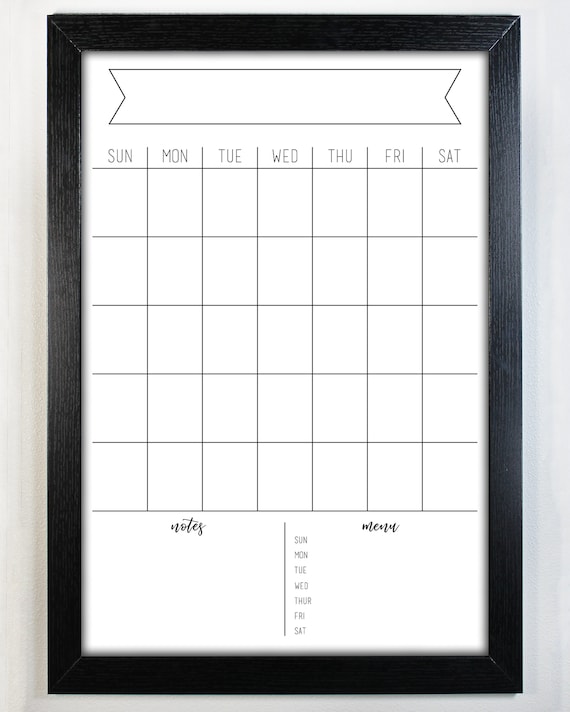 Reusable Calendar Calendar Large Wall Calendar Closing | Etsy