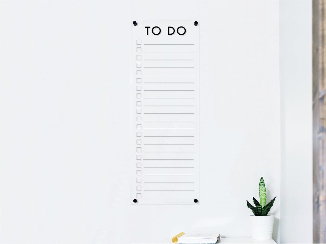 Acrylic To-do List, Dry Erase Checklist, to Do Board, Kid Chore Chart ...