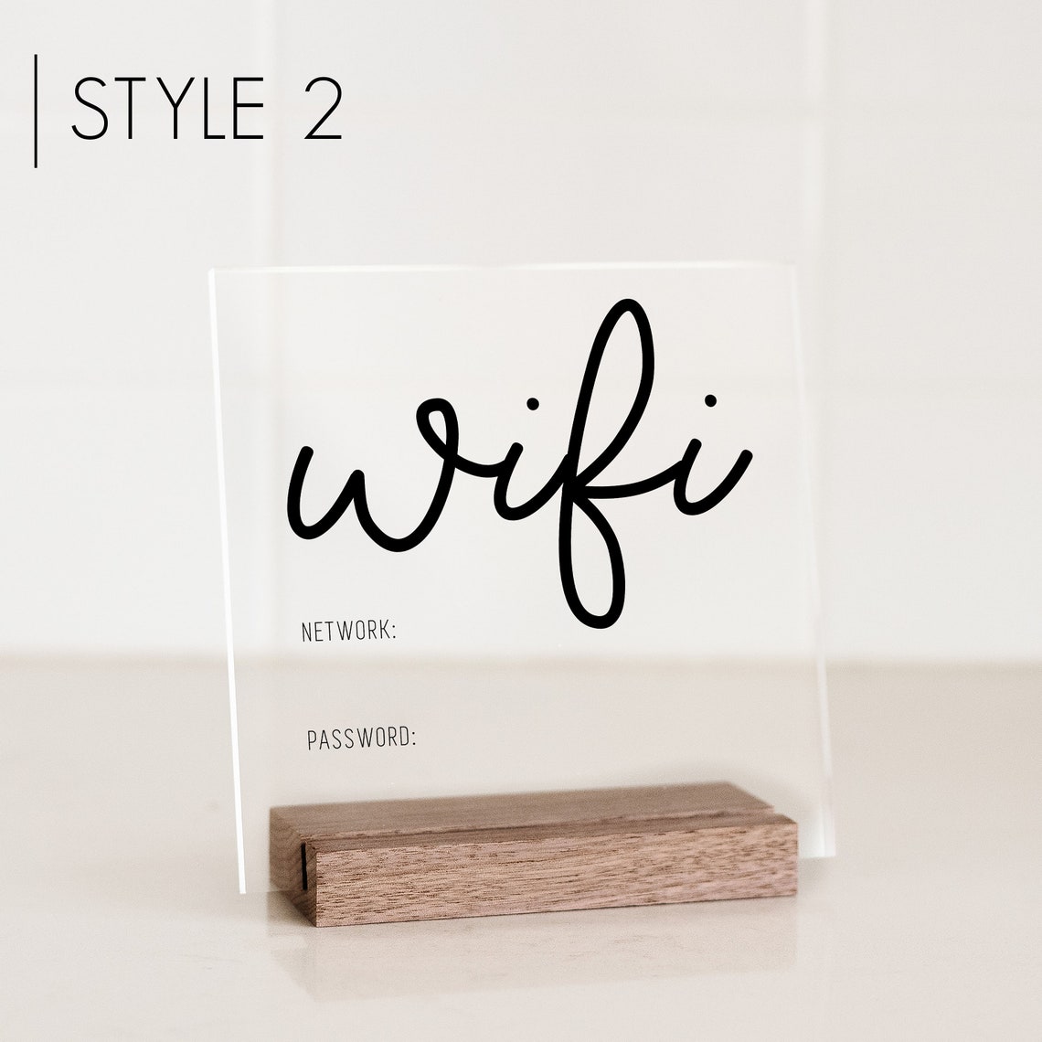 Custom Wifi Password Sign on Acrylic And/or Dry-erase Wifi - Etsy