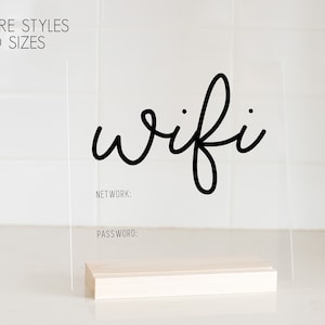 Custom Wifi Password Sign on Acrylic And/or Dry-erase Wifi - Etsy