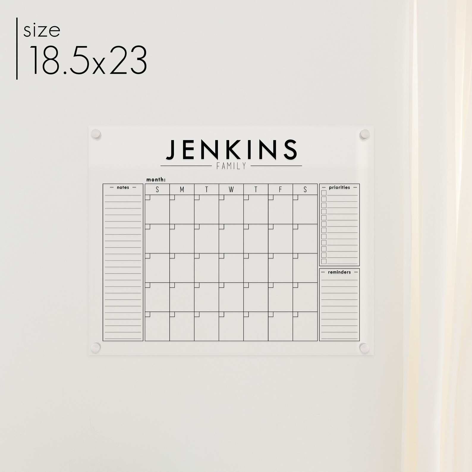 Custom Acrylic Calendar W/ Notes Box Priorities Box and - Etsy