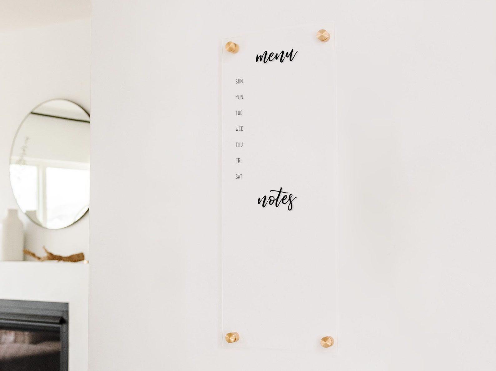 Acrylic Dry Erase Memo Board Horizontal or Vertical 2 | Etsy