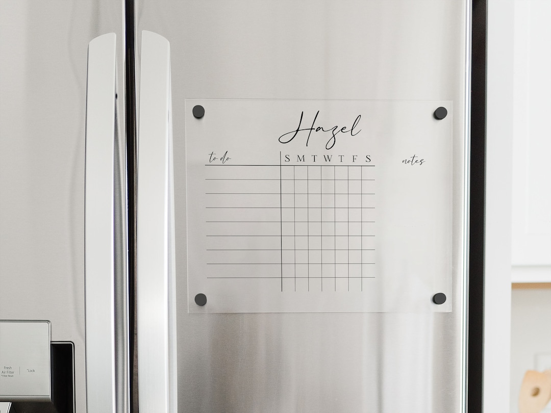 Magnetic Fridge Chore Chart on Dry Erase Clear Acrylic With Custom ...