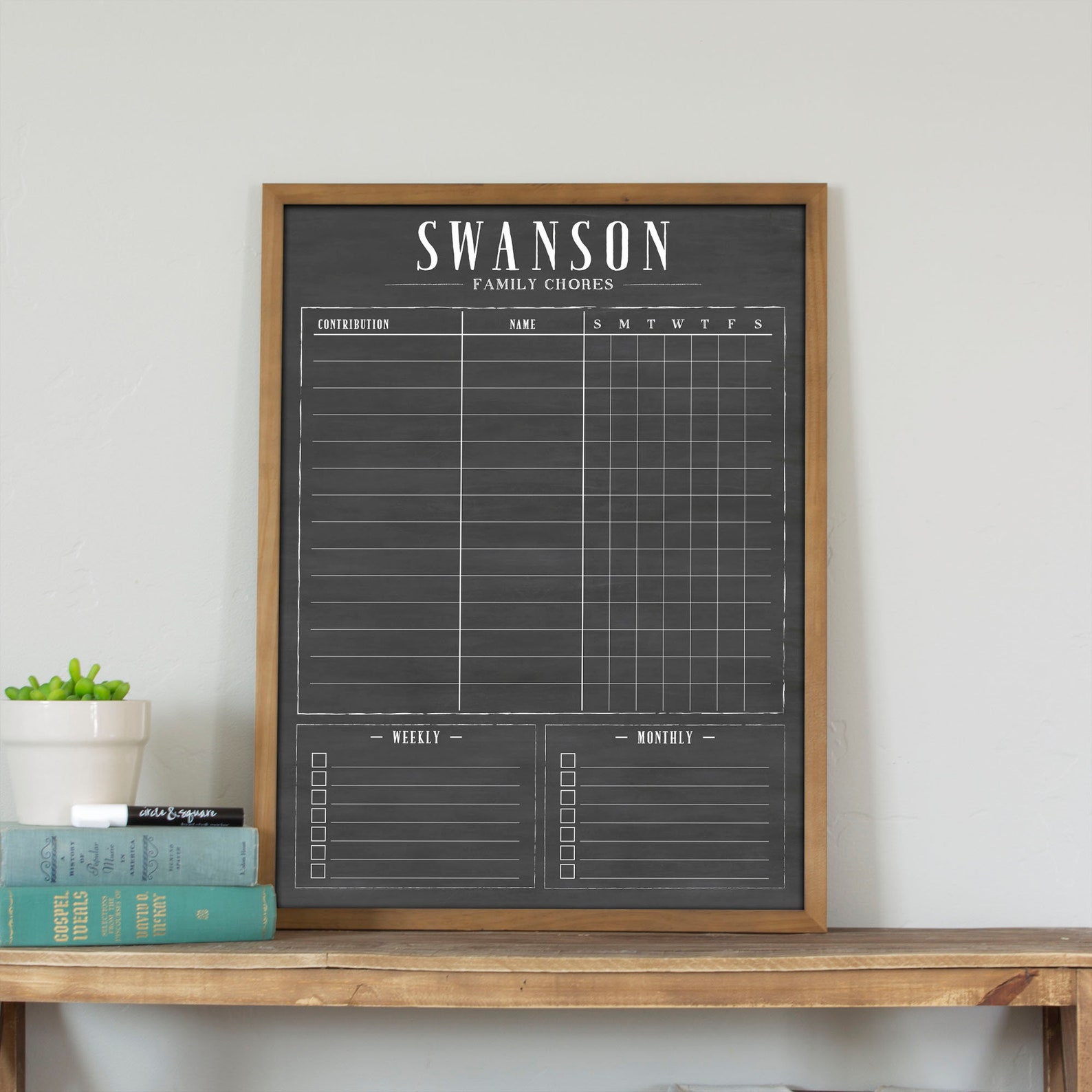 Family Chore Board Family Chore Chart 18x24 18102 | Etsy