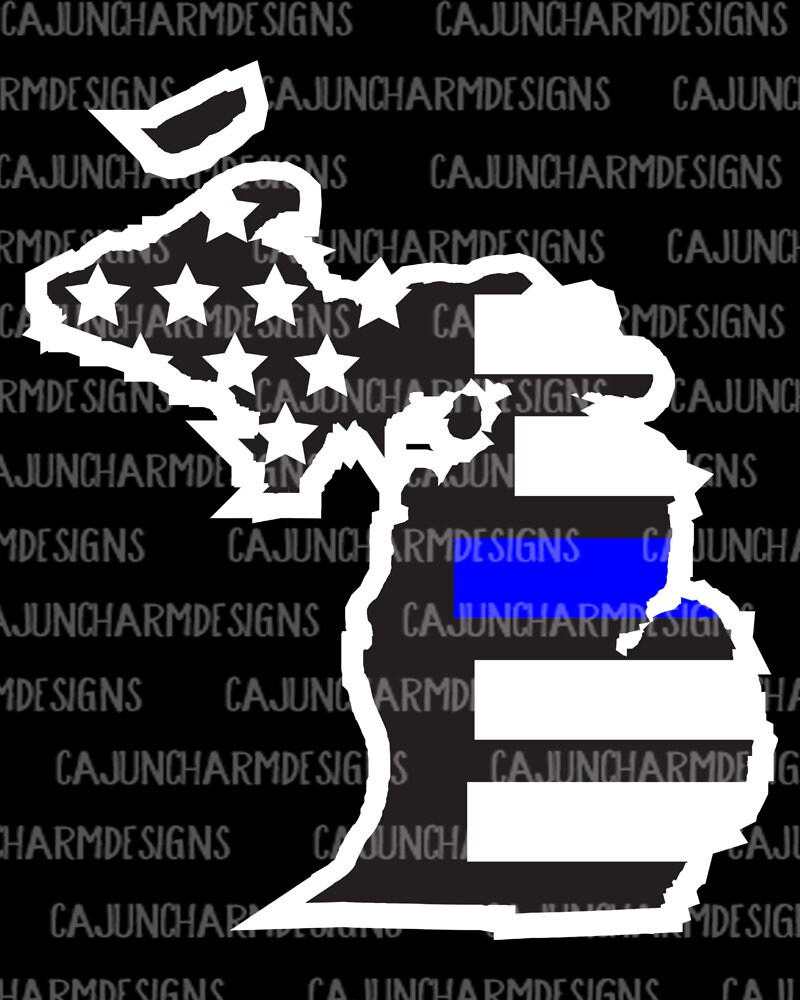 Michigan Blue Line SVG, PNG Cut File - Etsy