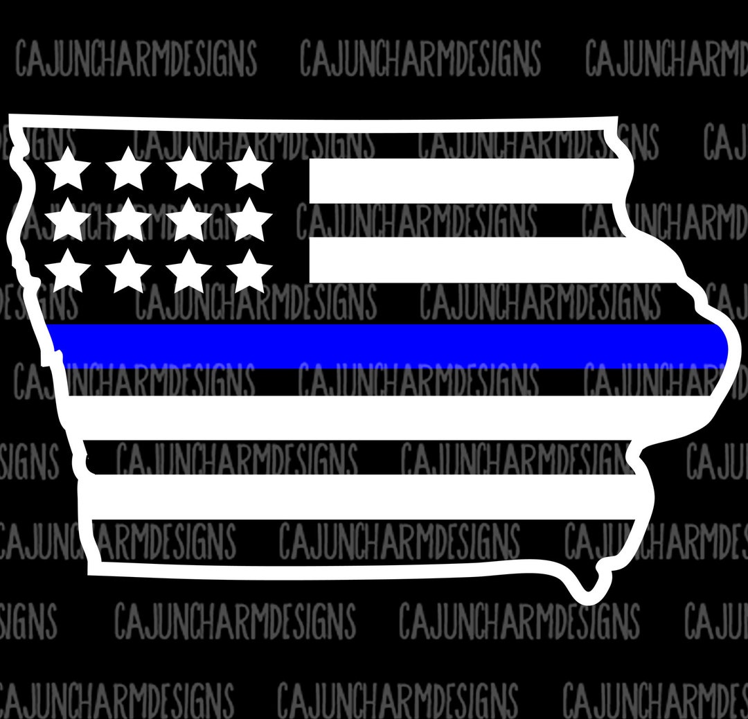 Iowa Blue Line SVG, PNG Cut File - Etsy