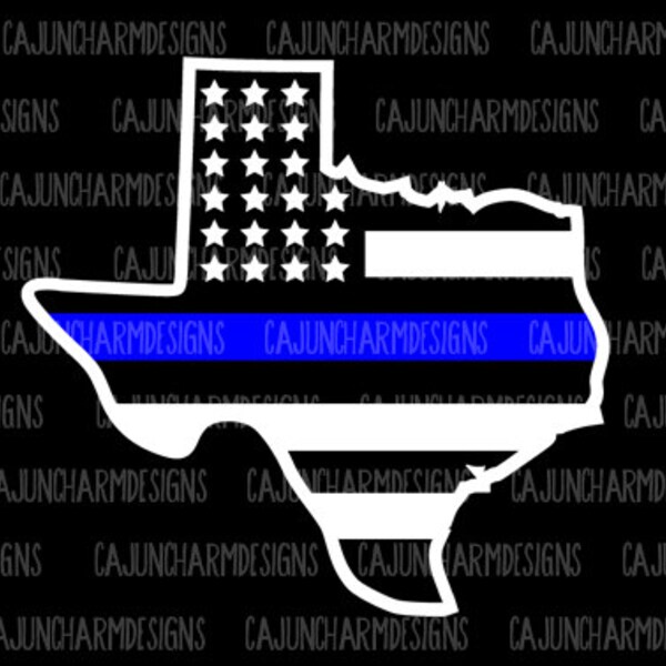 Texas With Blue Line - Etsy