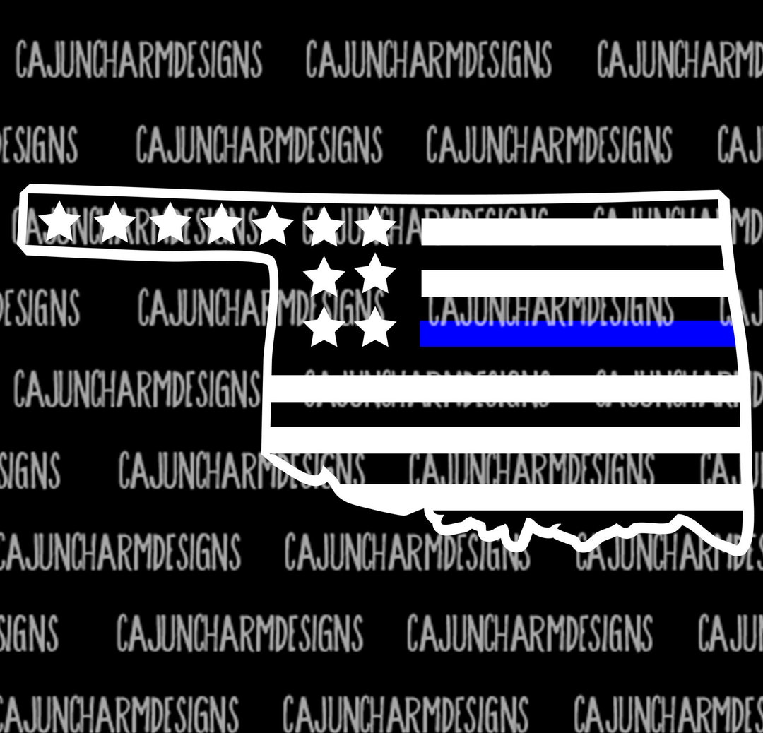 Oklahoma Blue Line SVG, PNG Cut File - Etsy