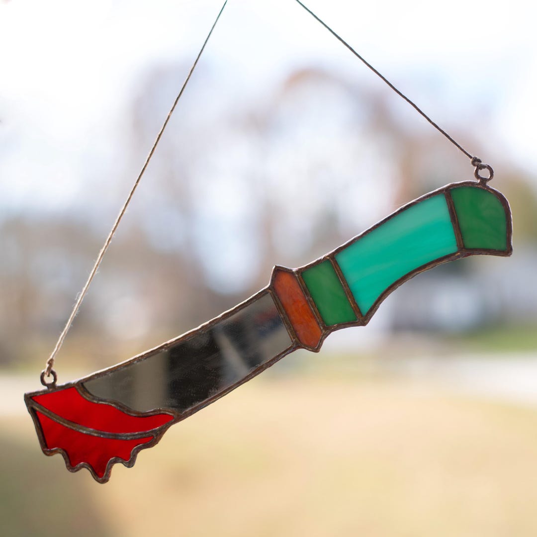 Dagger Stained Glass Suncatcher Window Hanging - Etsy