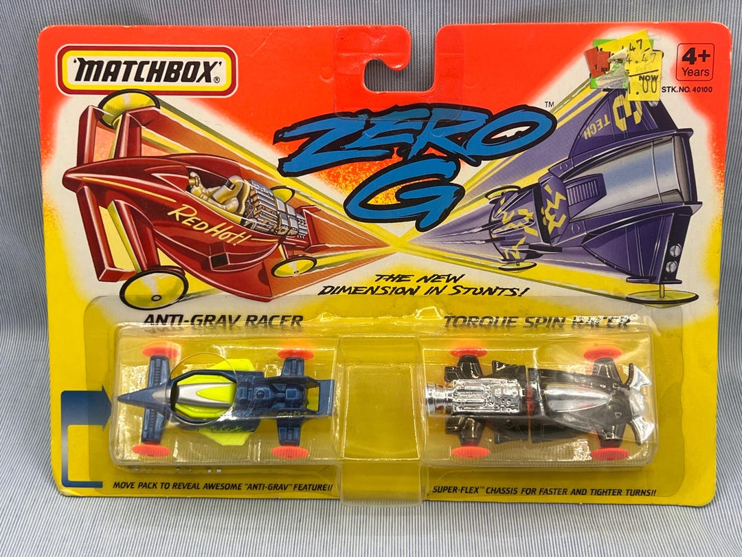 NOS Matchbox Zero G 2-pack: Anti-grav & Torque Spin Racers (1994) - Etsy