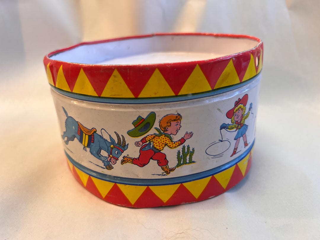 Vintage Tin Childrens Toy Drum (J. Chein USA) Made in the 1950's - in ...