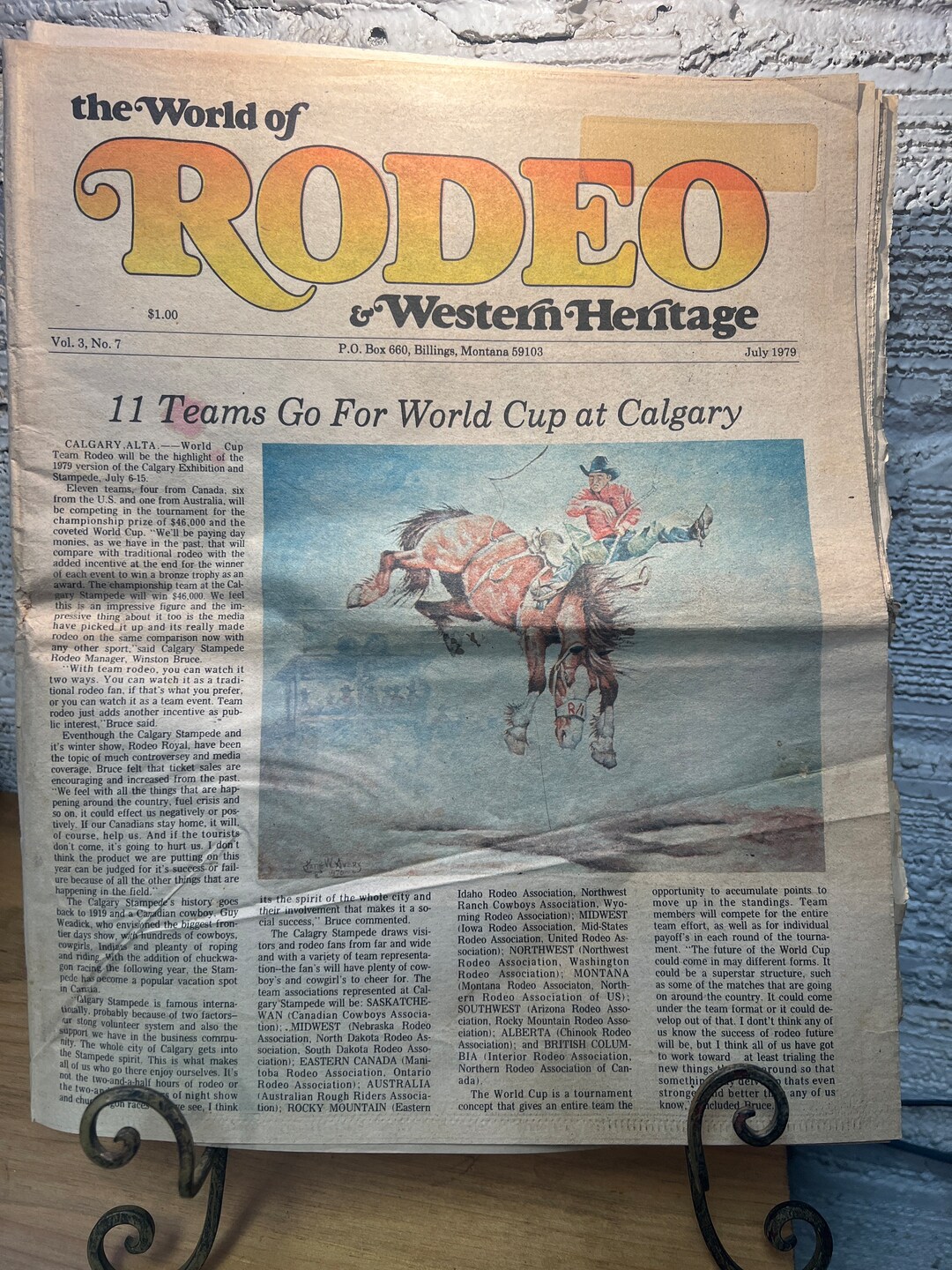World of Rodeo Newspaper- July 1979 Edition- Rodeo Standings - Etsy