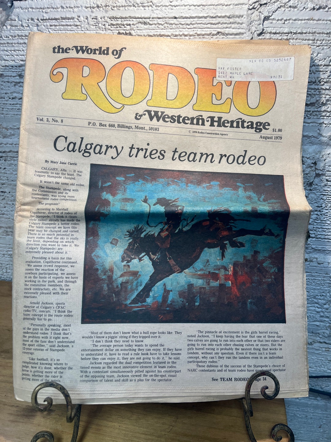 The World of Rodeo & Western Heritage Newspaper - August 1979 - Etsy