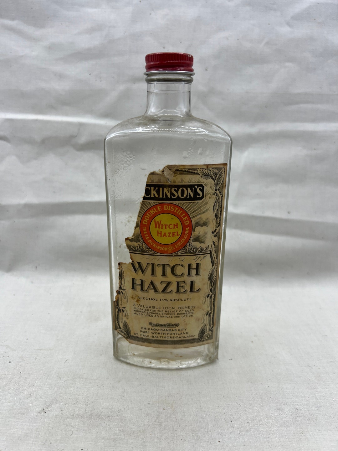 Vintage Dickinson Witch Hazel Bottle - Free Shipping - Etsy