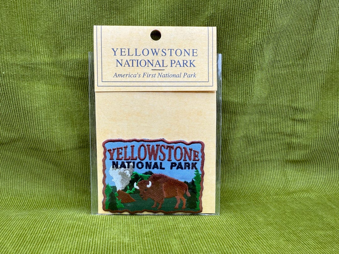 Yellowstone National Park Patch – Embroidered Bison Iron-on Applique - Etsy