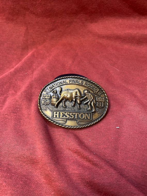 HESSTON NFR 1981 BELT BUCKLE CLOWN BULLFIGHTER RODEO … - Gem