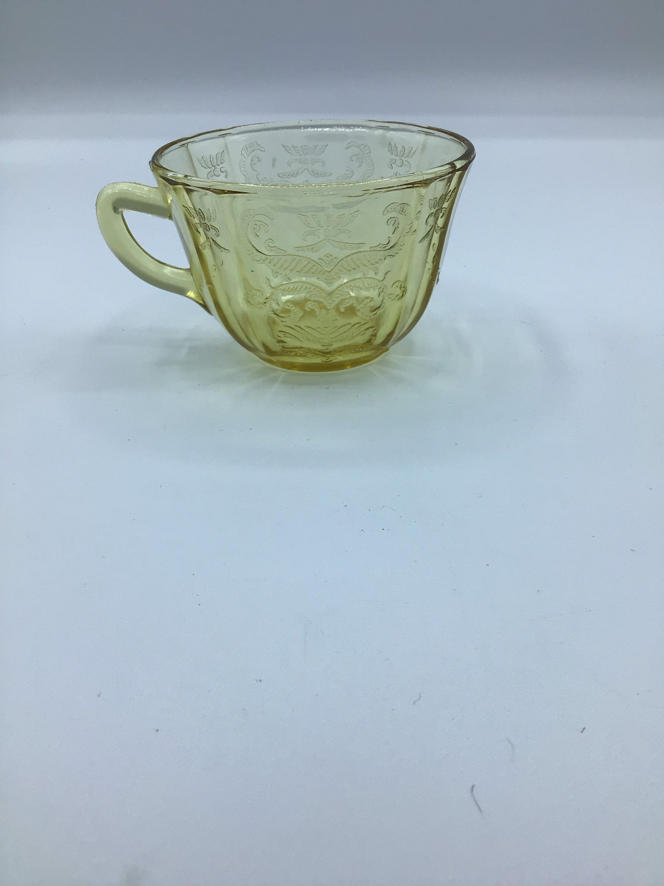Federal Glass Madrid Pattern Glass Cup - Etsy