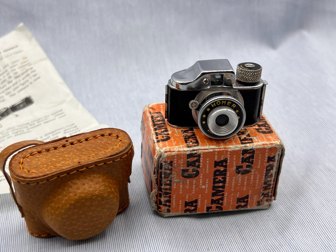 Vintage Homer Mini Camera With Case, Box & Film - 1950s - Etsy