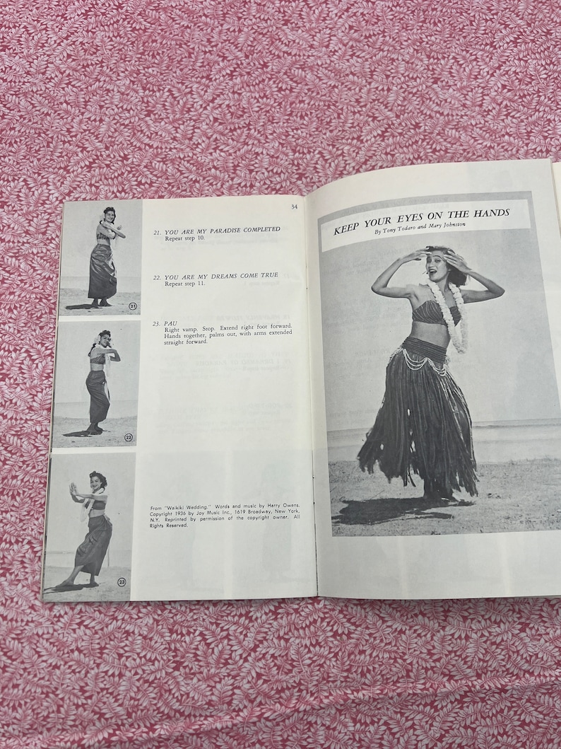 Vintage Learn How to Hula Book From 1970-free Shipping - Etsy