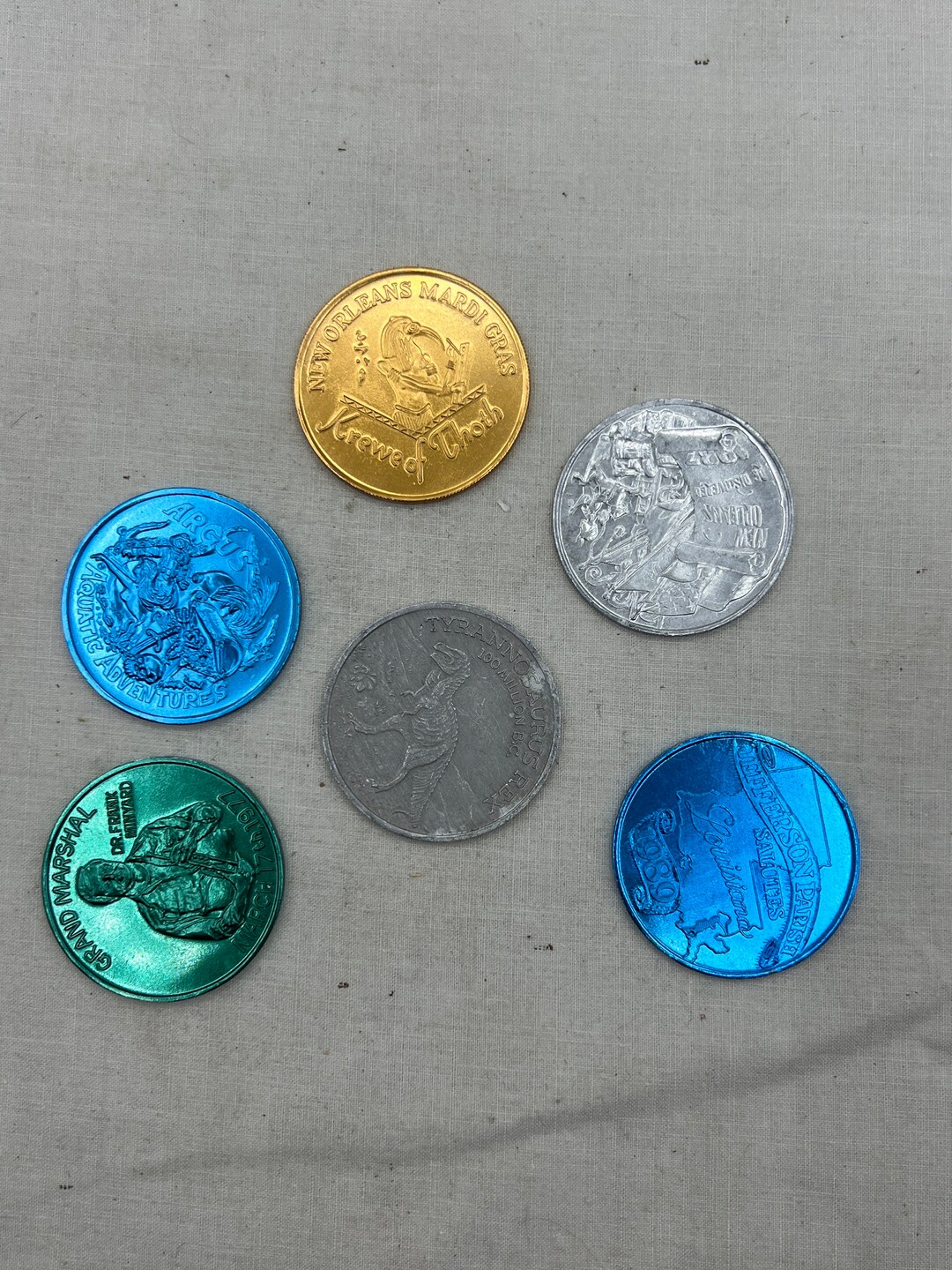 Six Vintage (70's and 80's) Mardi Gras Coins (doubloons) - Etsy