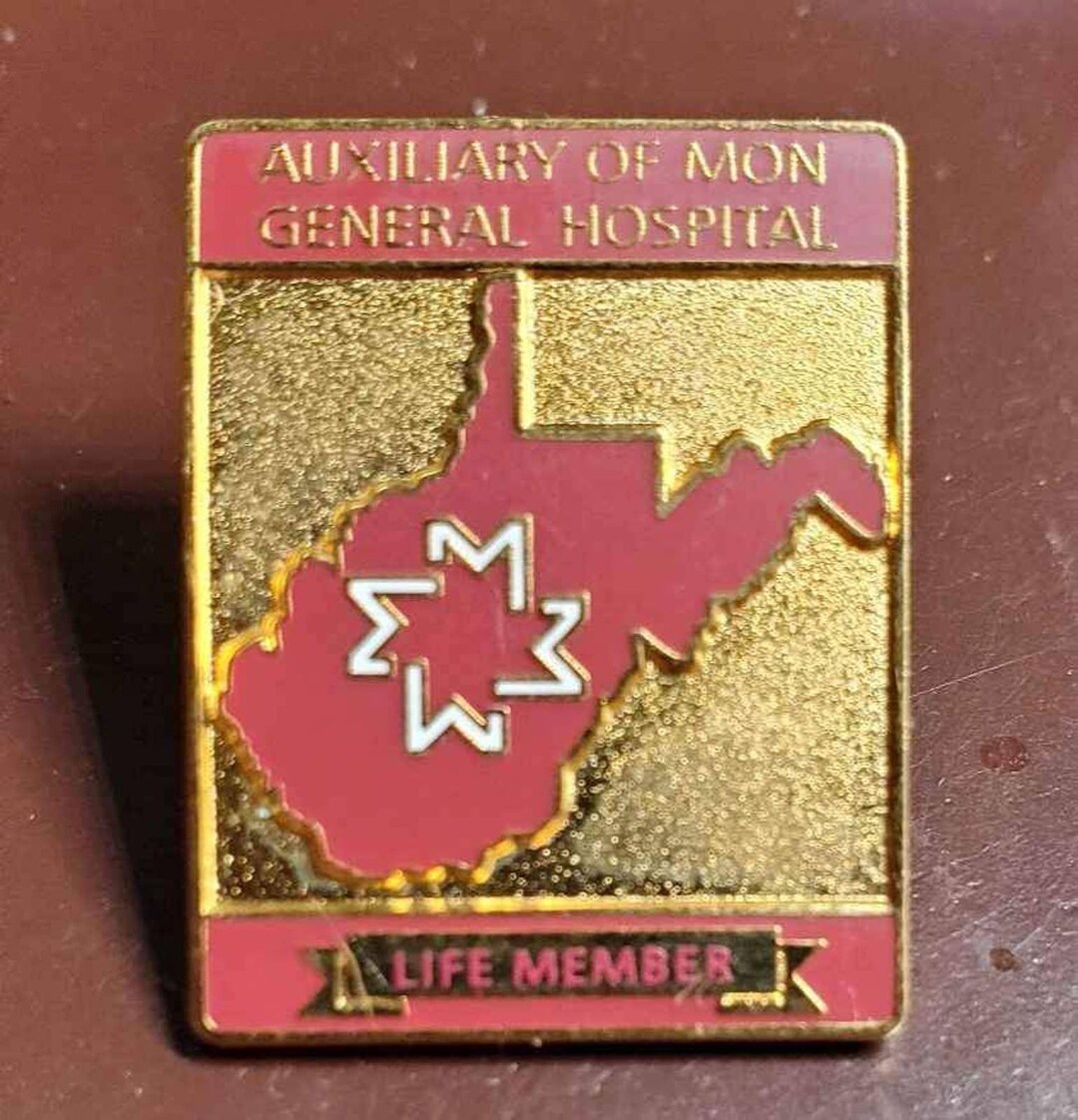 Auxiliary Mon General Hospital Life Member Pin - Etsy