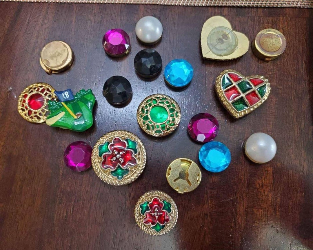 16 Vintage Button Covers-heart Various Styles - Etsy