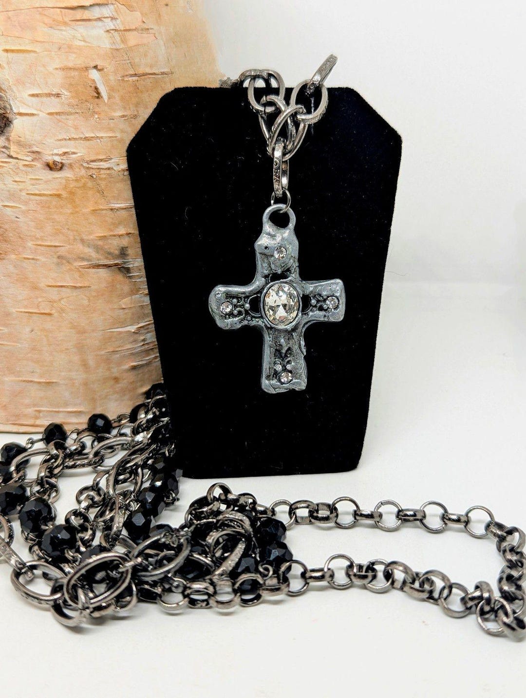 Boho Goth Punk Religious Metal Cross Multi Strands Chain Pendant ...