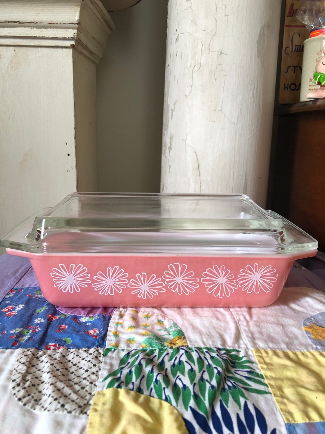 Older Vintage Pink Pyrex Daisy Space Saver - Etsy