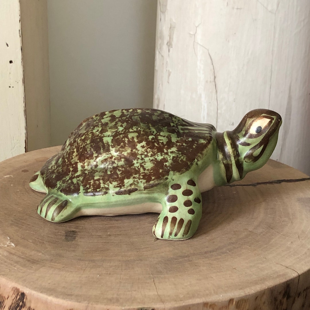 Gorgeous Vintage Brush Mccoy Pottery Turtle Figurine. Please READ ...