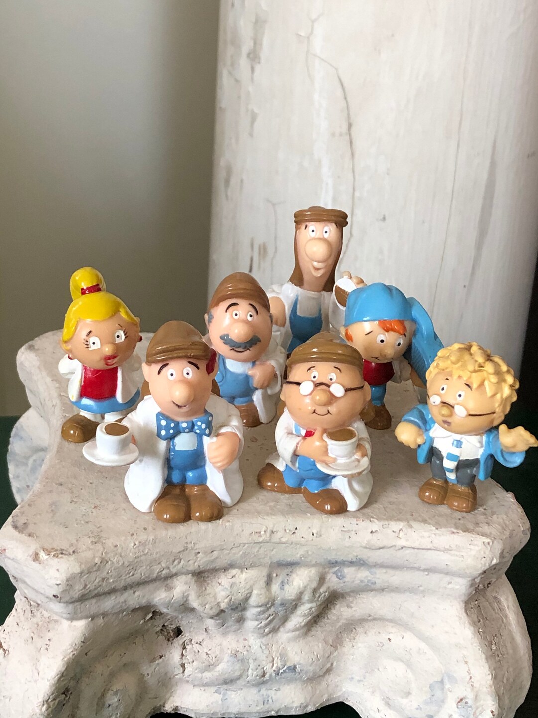 Set of 7 Vintage Tetley Tea Folk at Work and Play Drinking Tea, Making ...