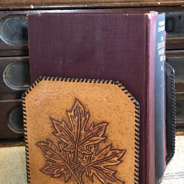 Leather Bookends - Etsy